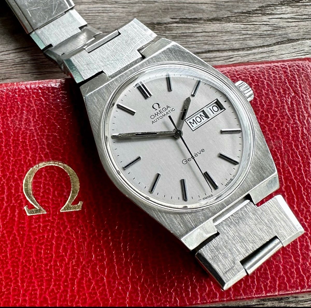 (Serviced/Box set) Vintage 1970s' Omega Geneve DAY-DATE Automatic (Rare ...
