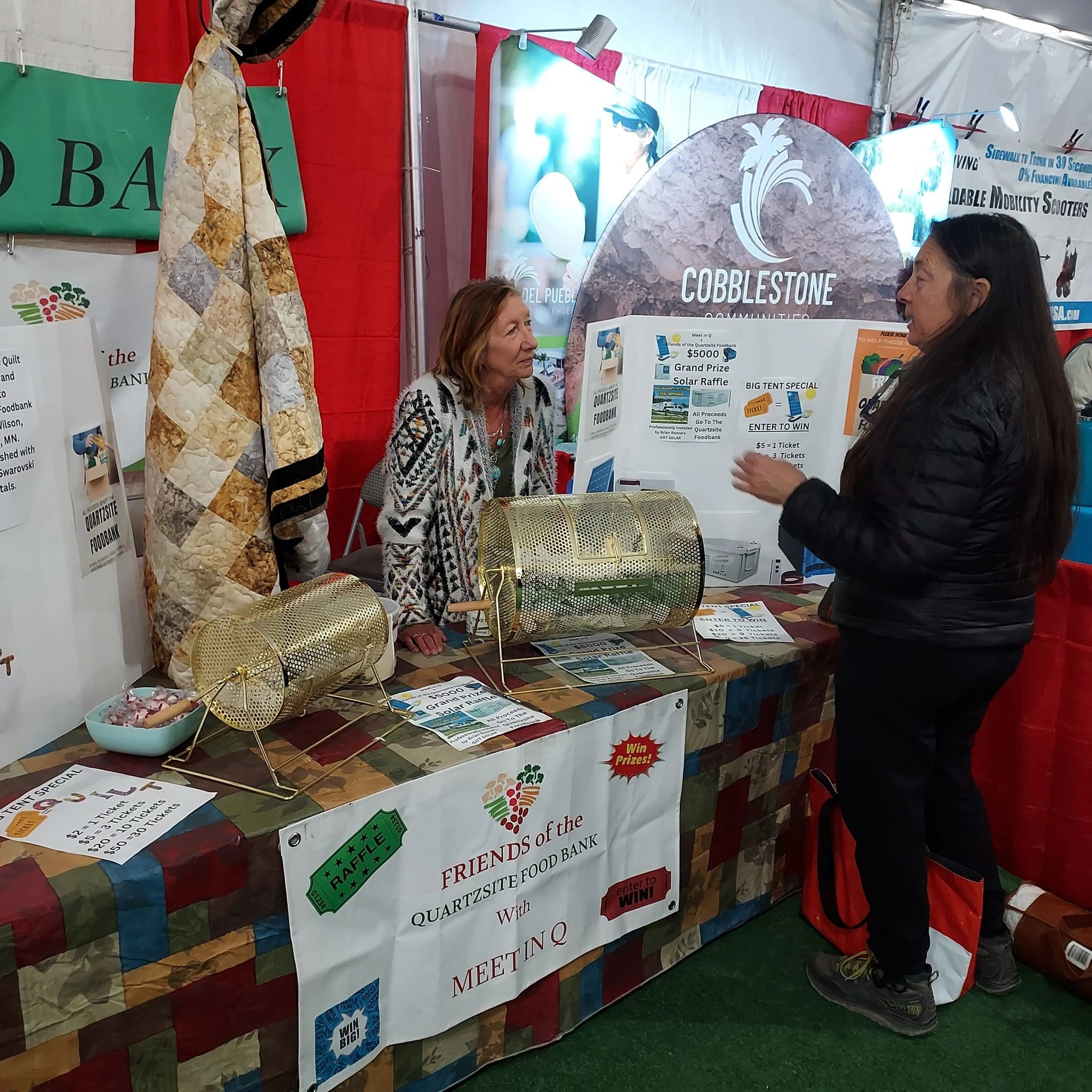 Food Bank Raffle in the Big RV Tent