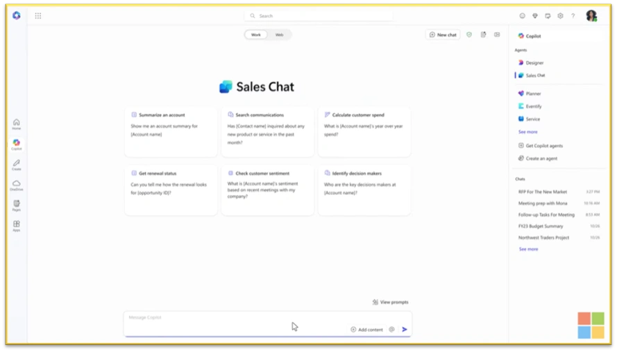 Microsoft AI Accelerator for Sales and new M365 Sales Agents