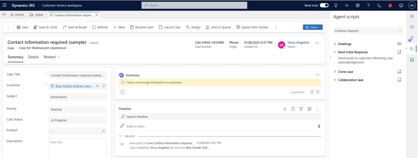 Spotlight on Dynamics 365 Customer Service Agent Scripts