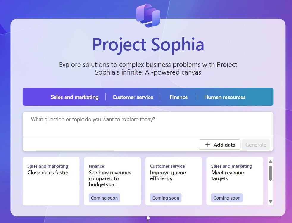 Spotlight on Copilot for Sales' "UI for AI": Project Sophia