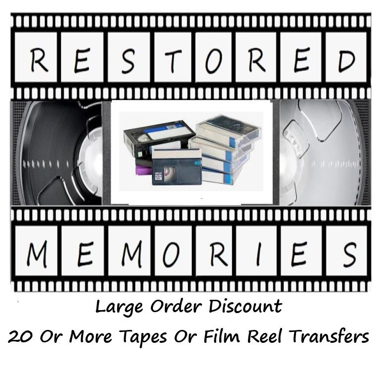 Large Order Discount - 20 Or More Video Tape Transfers - Includes VHS ...