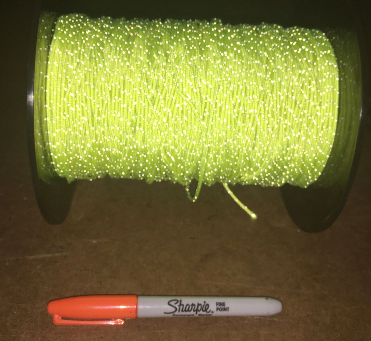 Reflective Cord 2.4mm Neon Yellow 4 strand mini paracord