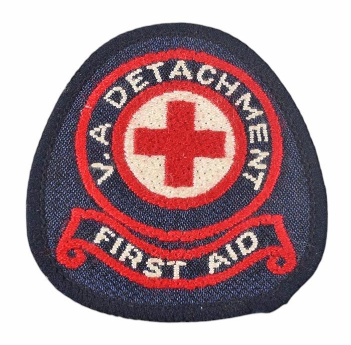 The Voluntary Aid Detachment VAD 'First aid' Cloth Patch Badge