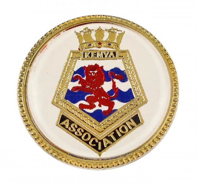 The Royal Navy HMS Kenya Association Metal Insert Badge