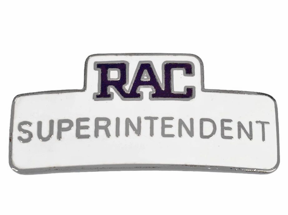 The Royal Automobile Club RAC 'Superintendant' Enamel Uniform Cap Badge
