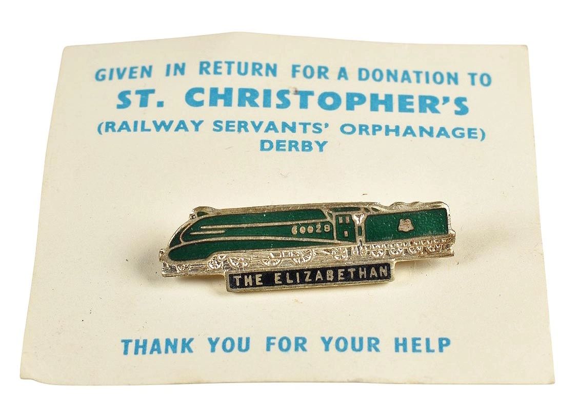 The Elizabethan Locomotive Steam Engine Train Enamel Badge