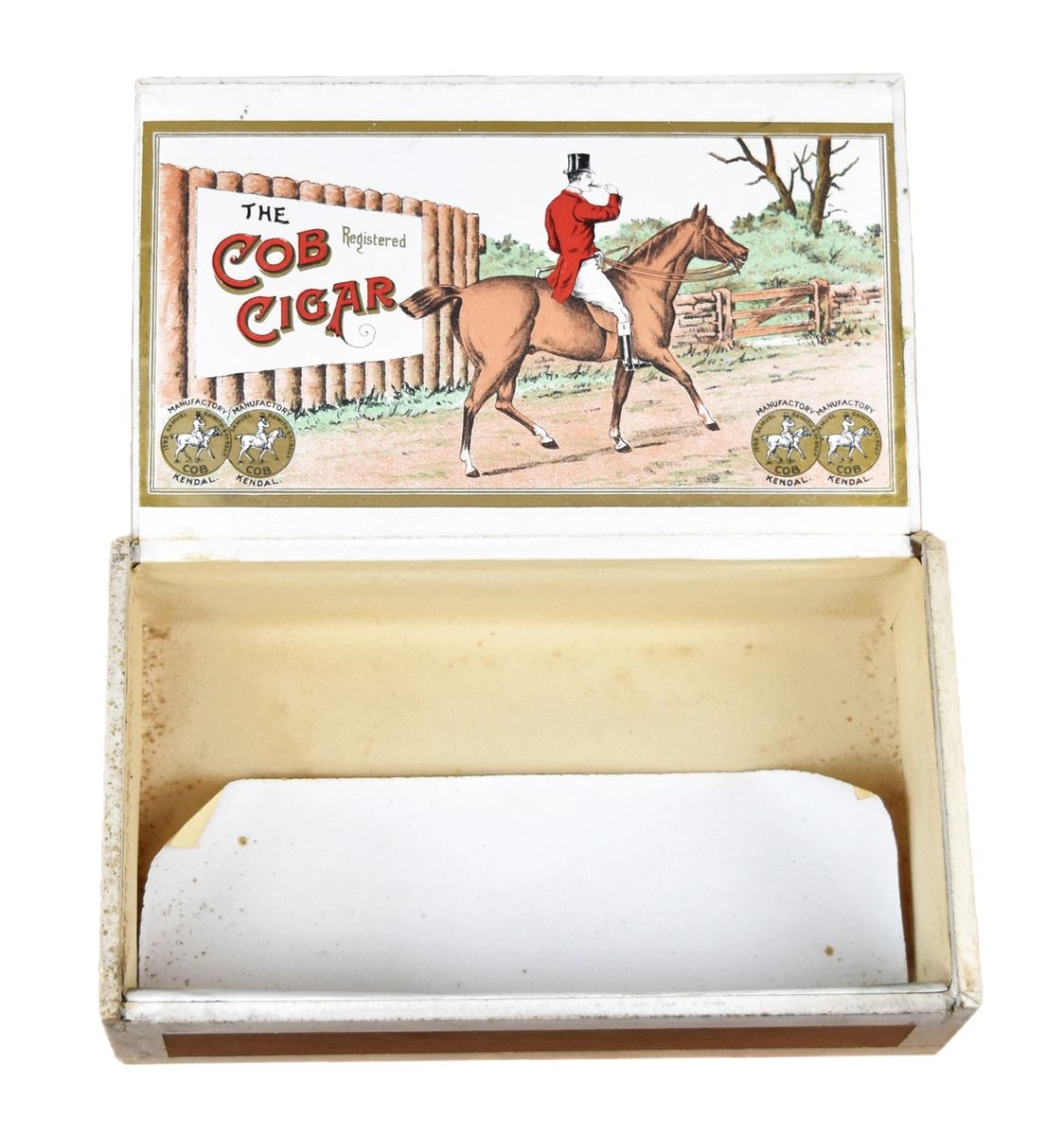 Antique 1890's Samuel Gawith Of Kendal 'Cob' Wooden Cigar Box