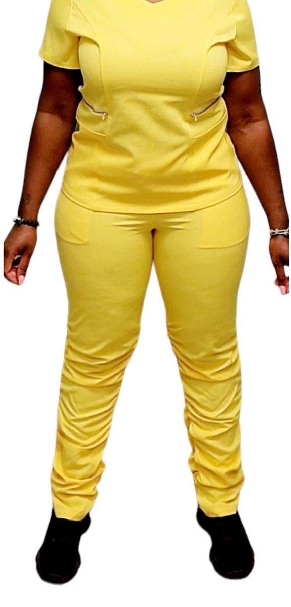 Solid Stack Scrub Pants