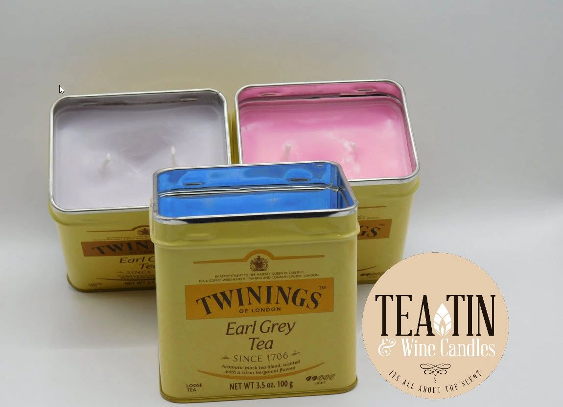 Tea Tin & Wine Candles