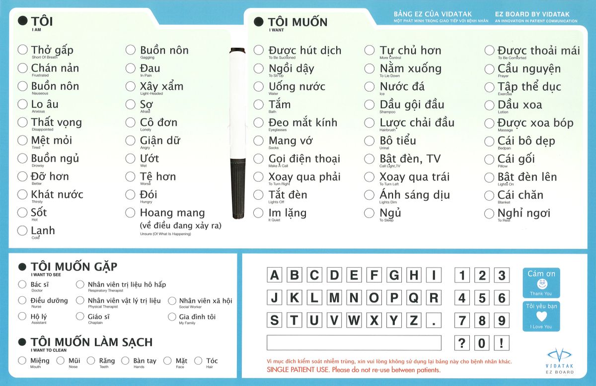 Vietnamese : EZ Communication Word Board