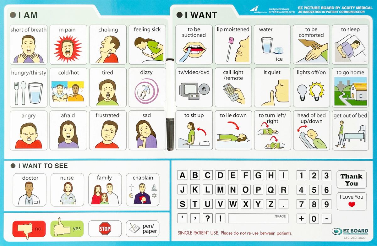 English : EZ Communication Picture Board