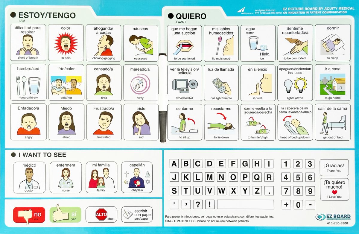 English : EZ Communication Picture Board (Case of 50)