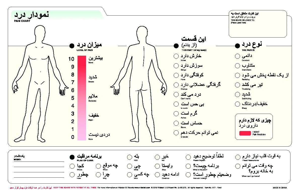 EZ Communication Board Farsi Word