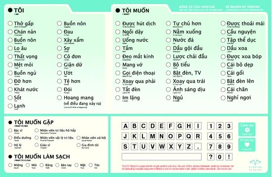EZ Communication Board Vietnamese Word