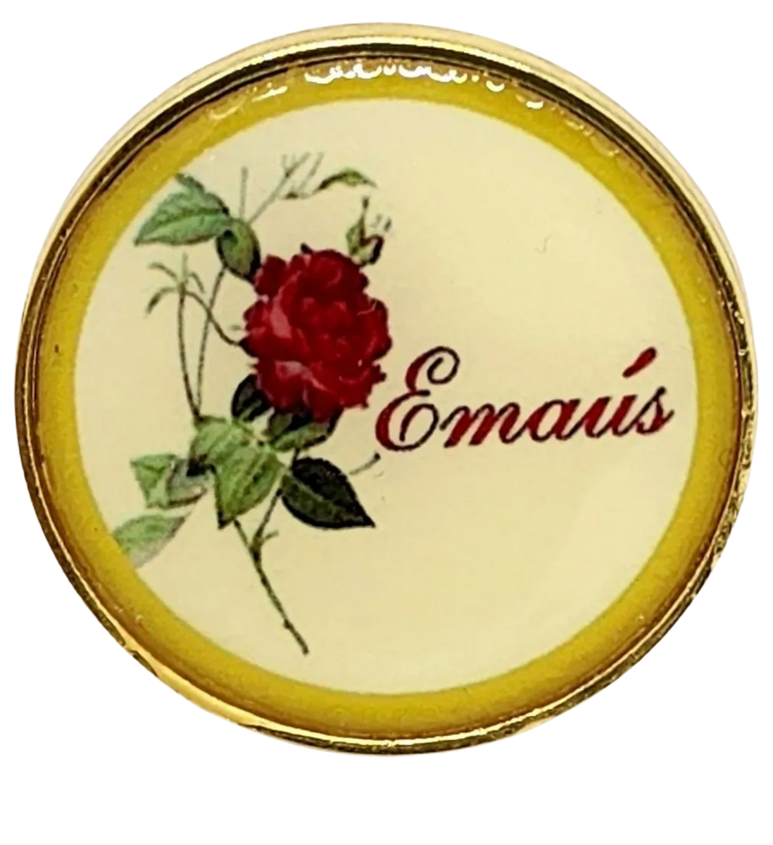 Emaús. Pin Metalico Rosa de Emaús