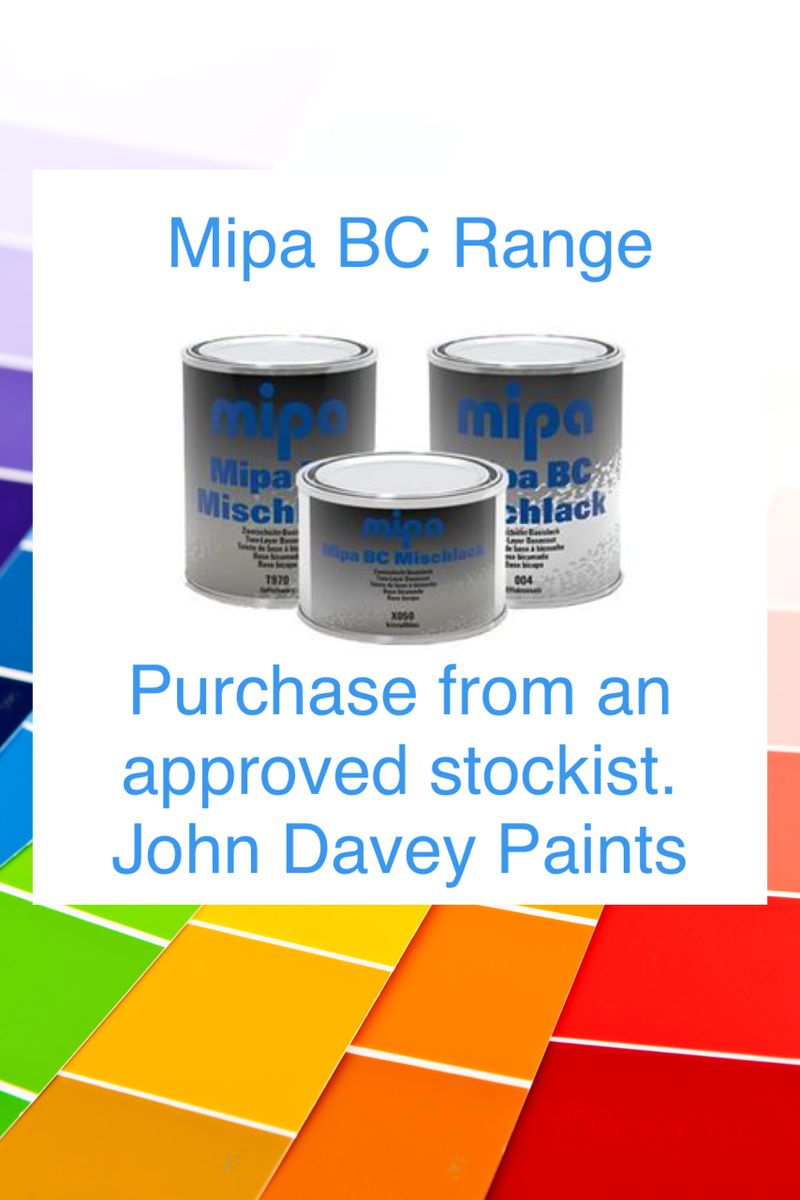 MIPA BC Basecoat - Solvent Based Paint Mixing Tinters 250ml, 500ml,1lt ...