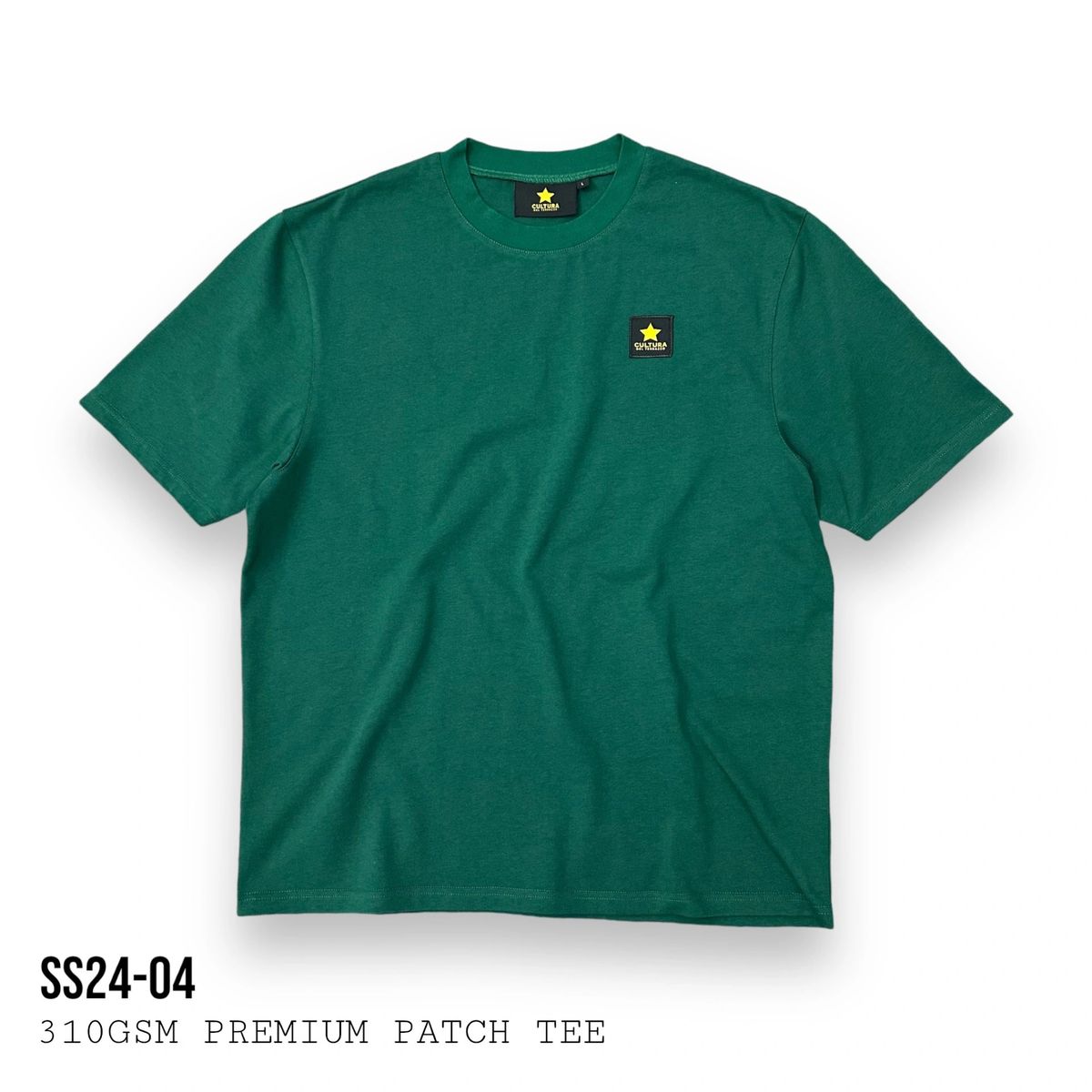 SS24 | 310GSM PREMIUM PATCH TEE (GREEN)