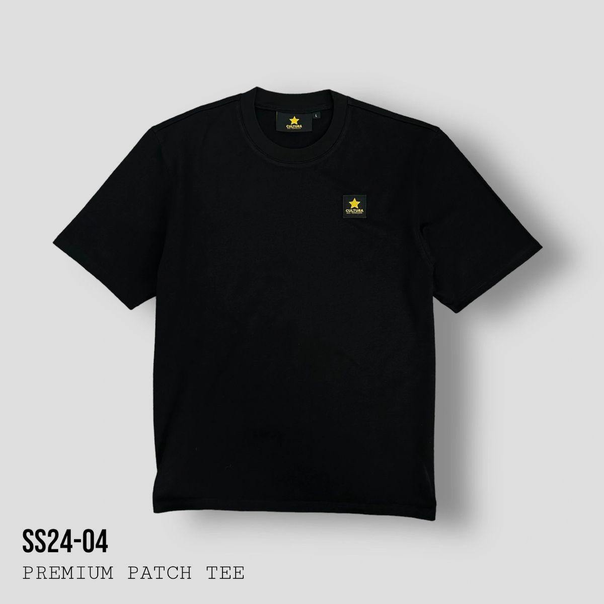 SS24 | 310GSM PREMIUM PATCH TEE (BLACK)
