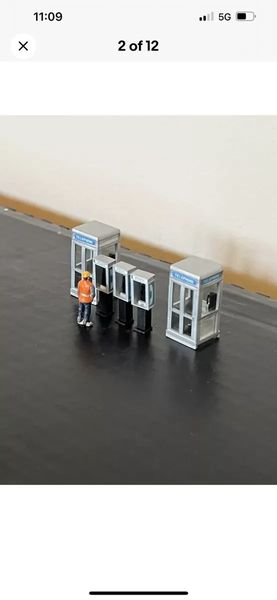 HO Scale Telephone Booth Set