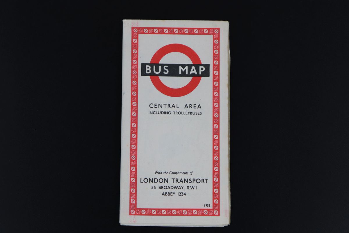 1955 London Transport Central Area Bus Map