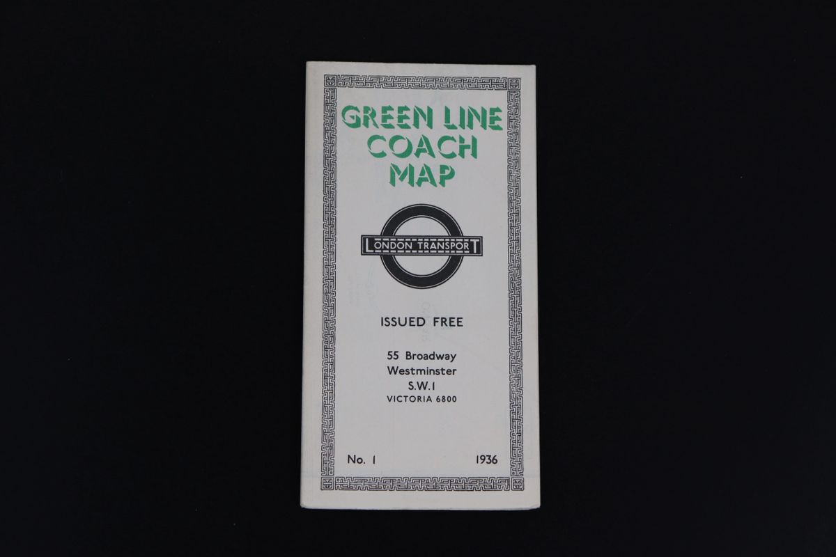 1936 Number 1 London Transport Green Line Coach Map