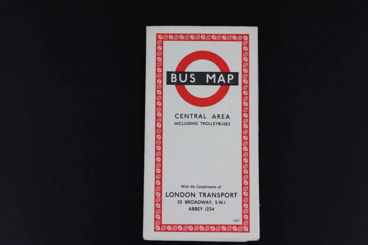 1957 London Transport Central Area Bus Map