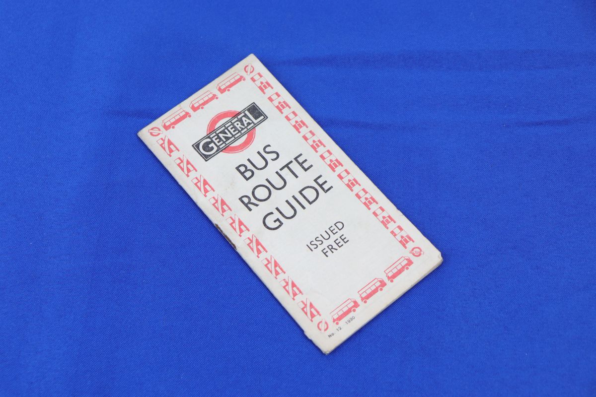 General Bus Route Guide Pocket Map, No12 1930
