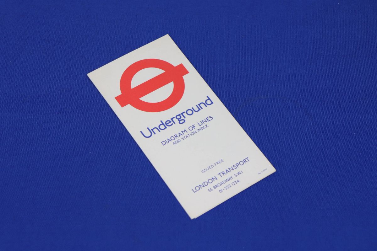 London Underground Fold Out Pocket Map No. 1 1974