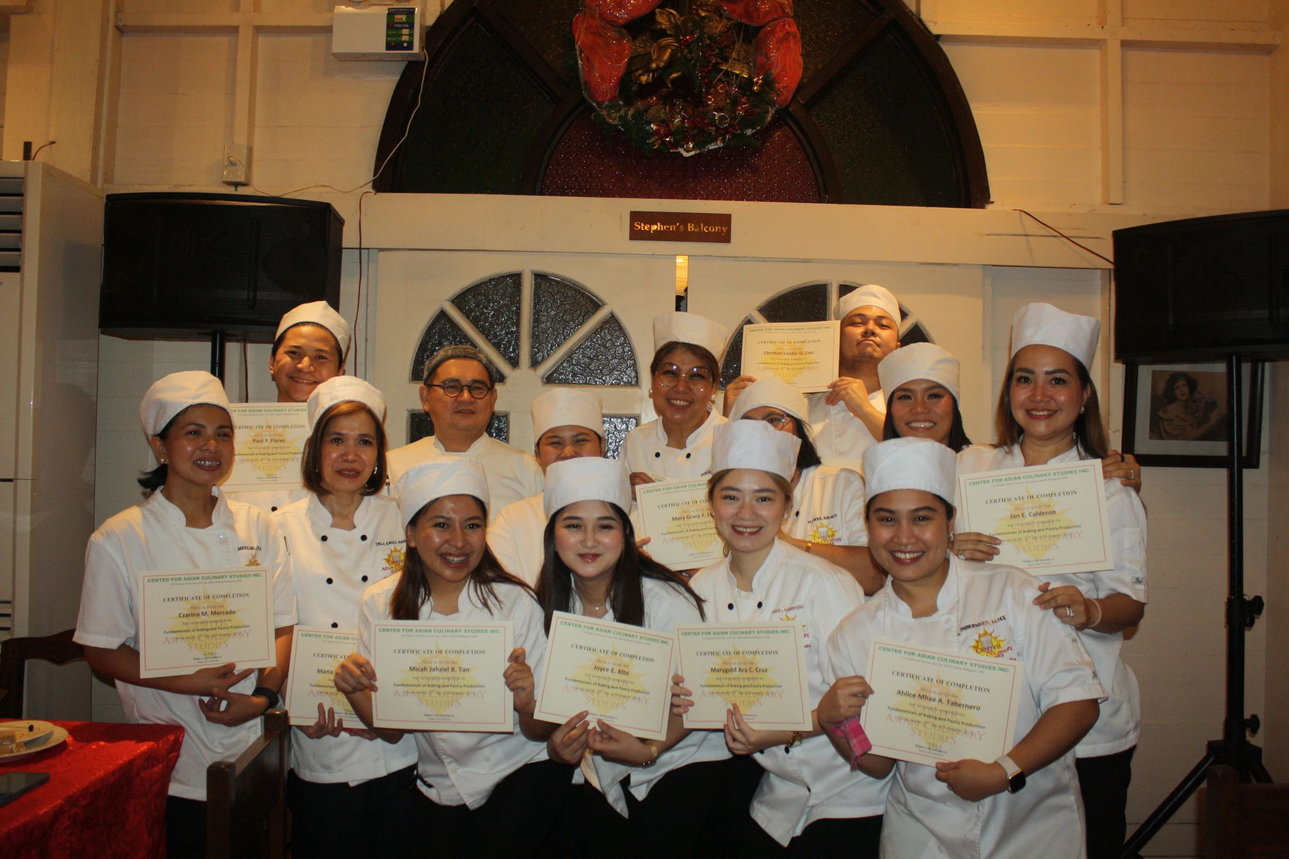 Congratulations!!! Graduates of Center for Asian Culinary Studies
