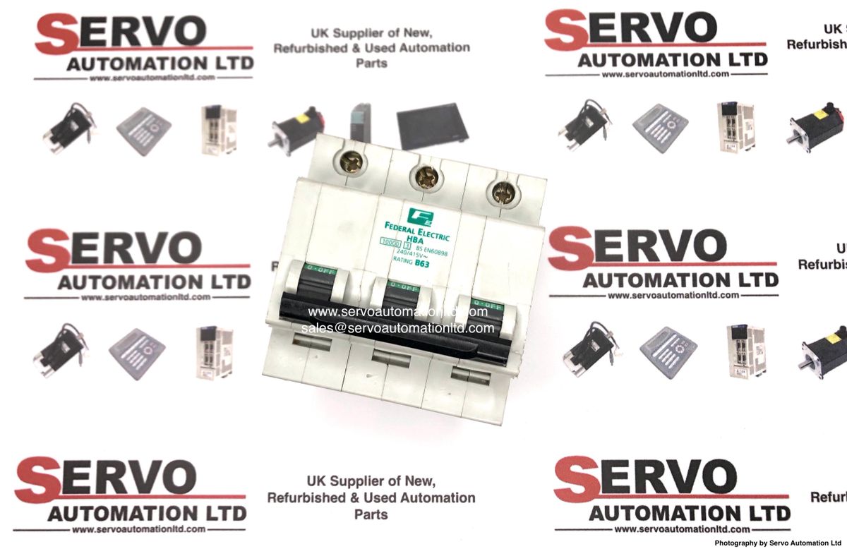 HBA3P63 (USED) Federal Electric STAB-LOK HBA B63 TriplePole MCB 63Amp ...