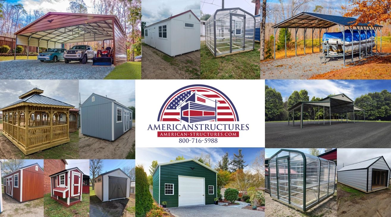 American-Structures - Delivery and Install, Carports, Metal Buildings