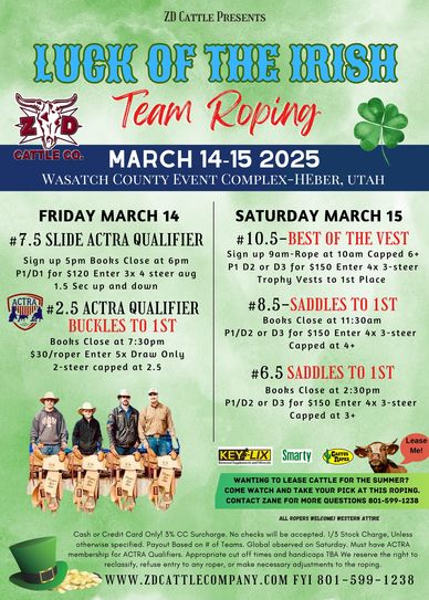 ZD Team Roping - ZD Cattle & Events
