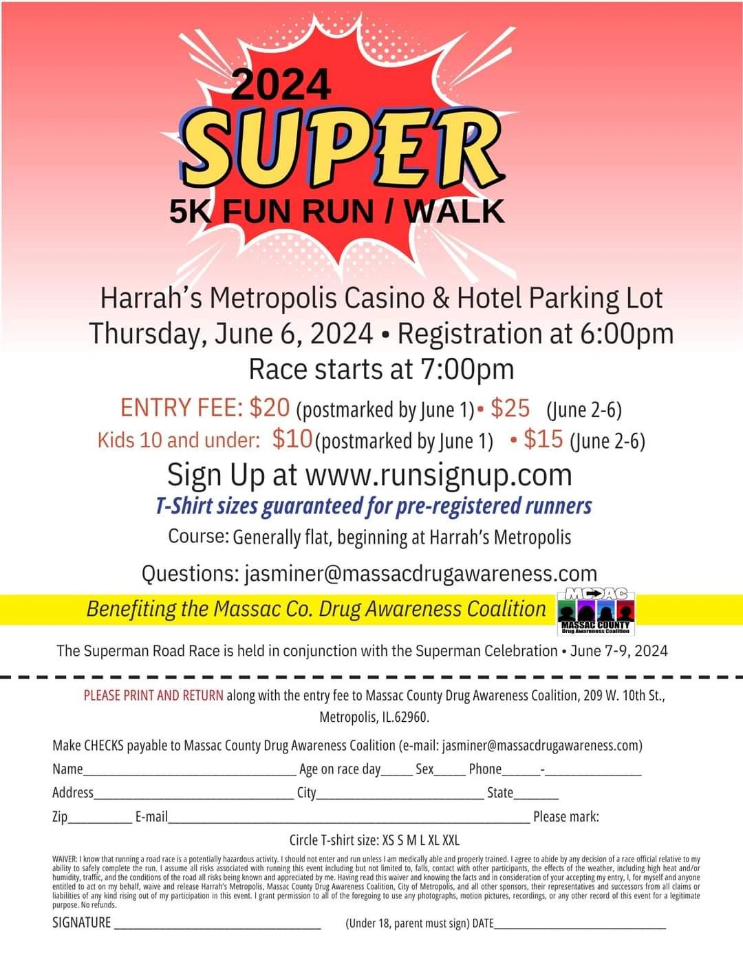 Super Fun Run held in conjunction with the Superman Celebration