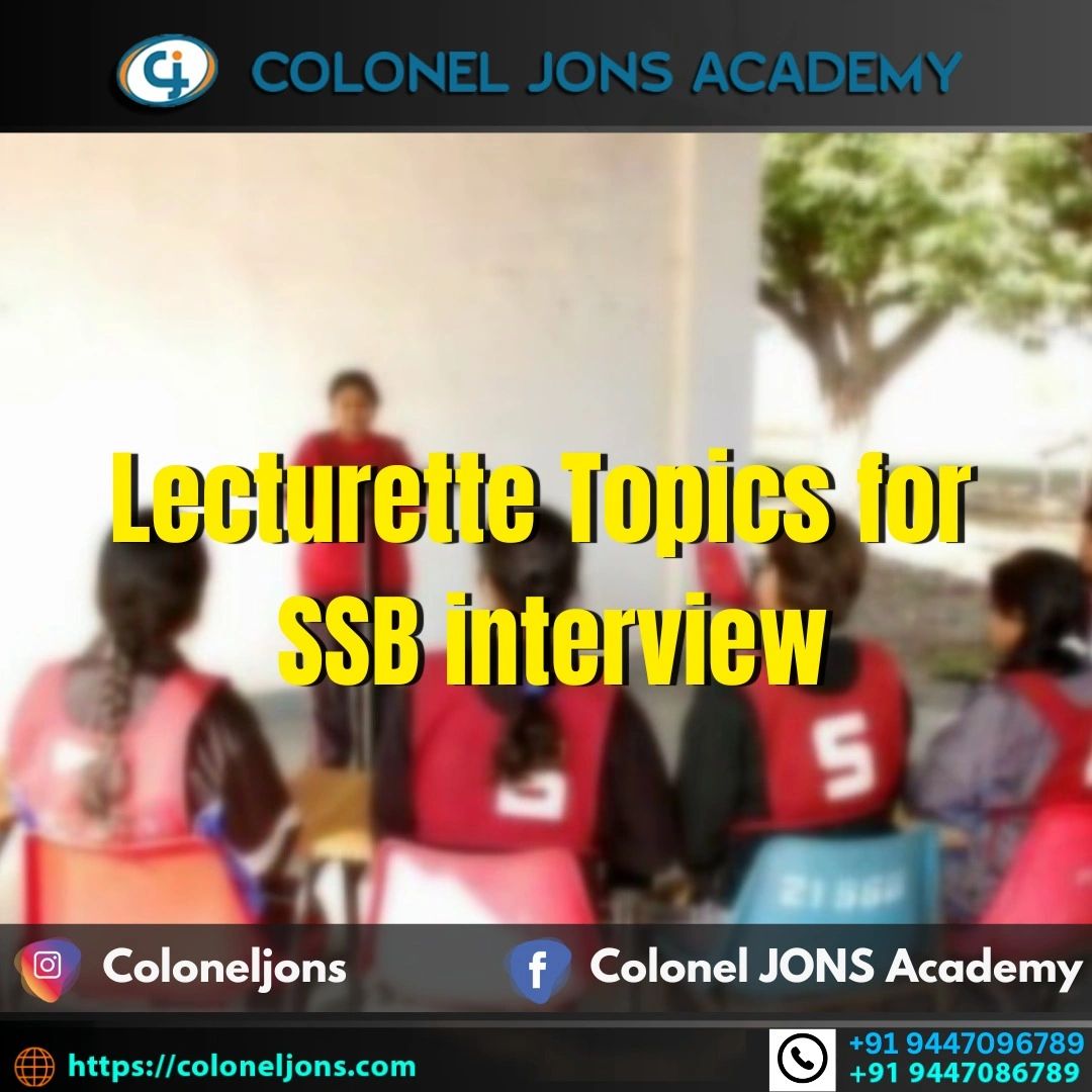 Lecturette Topics for SSB interview