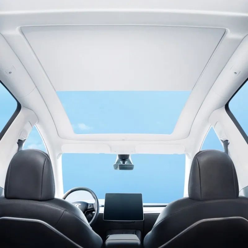 Model Y Electric Retractable Glass Roof Sunshade.