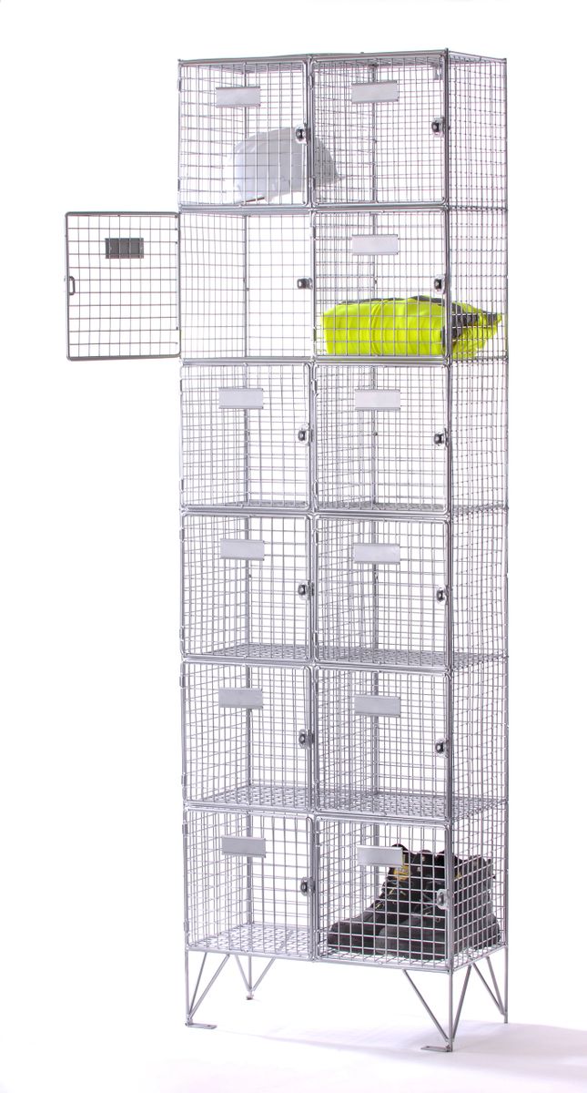 WML12/6-N2 SIX TIER WIRE MESH LOCKER (NEST OF 2)