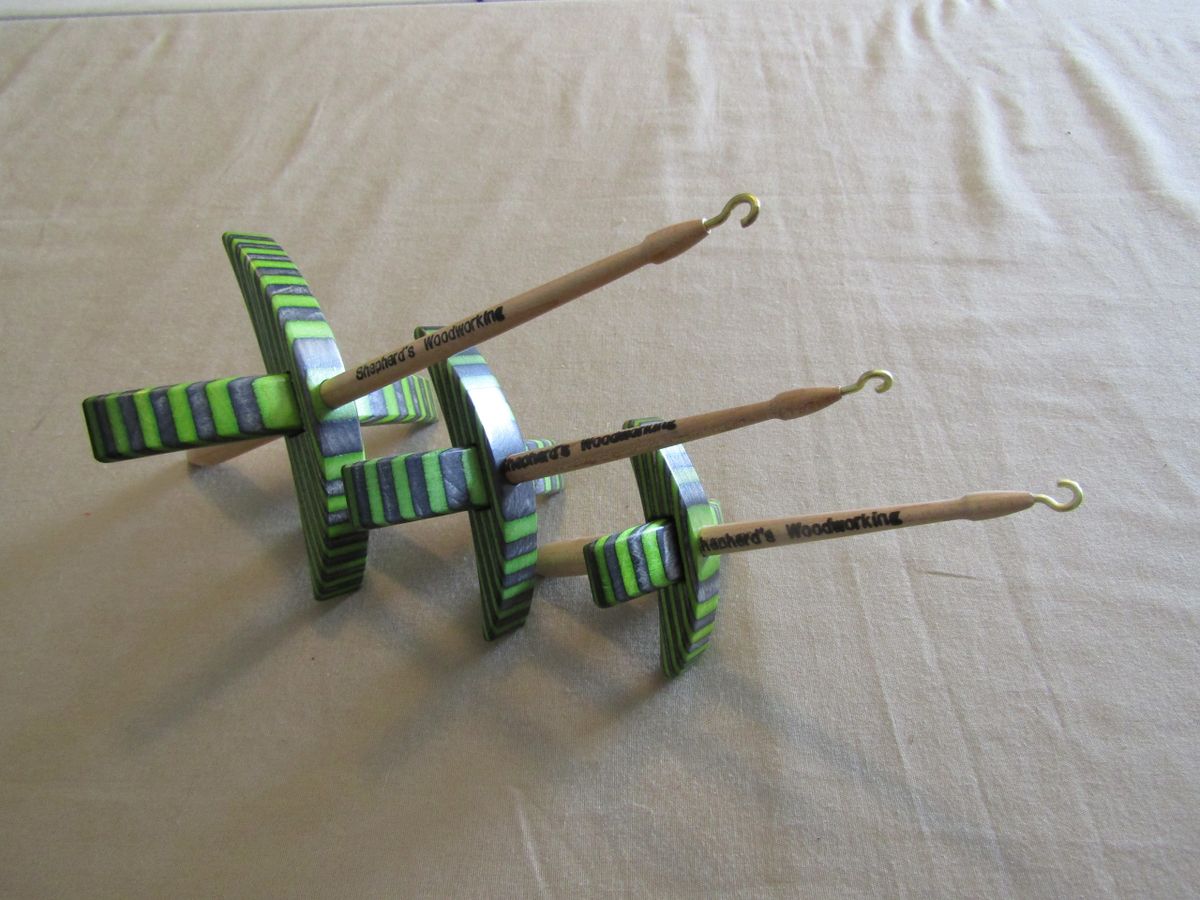Turkish Drop Spindle "Green Hornet"