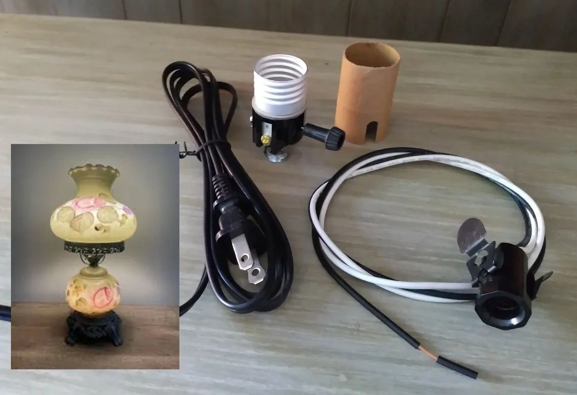 DIY Rewiring Kit for Gone-With-The-Wind Style Lamp for Lamp Repair