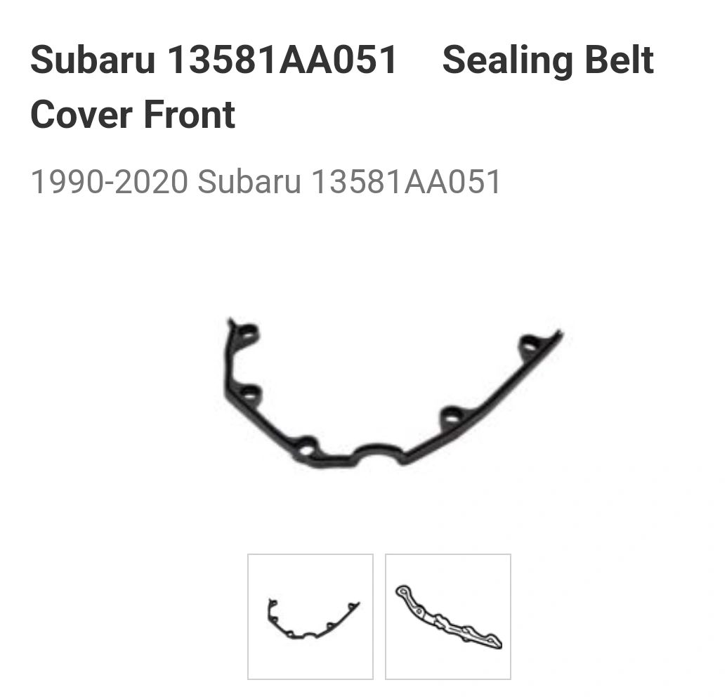 Timing Cover Gasket 90-12 EJ22 EJ25 Front Center Upper