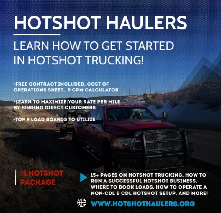 Hotshot Guide Package - Getting Started, Free Contract (Intro), & Cost ...