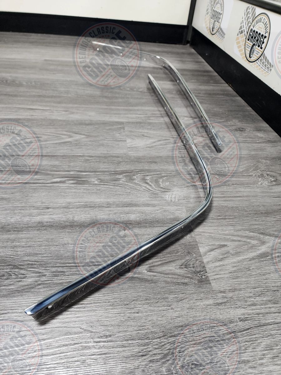 1955-1957 Chevy Nomad Exterior Drip Rail Mouldings Restored/Pair