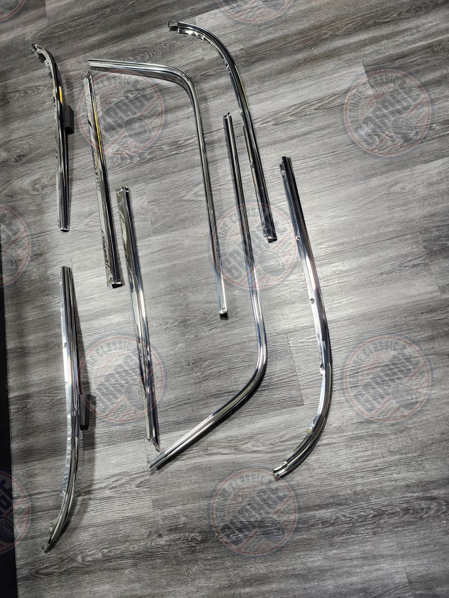 1955-57 Chevy Nomad Quarter Glass 8pc Trim Set