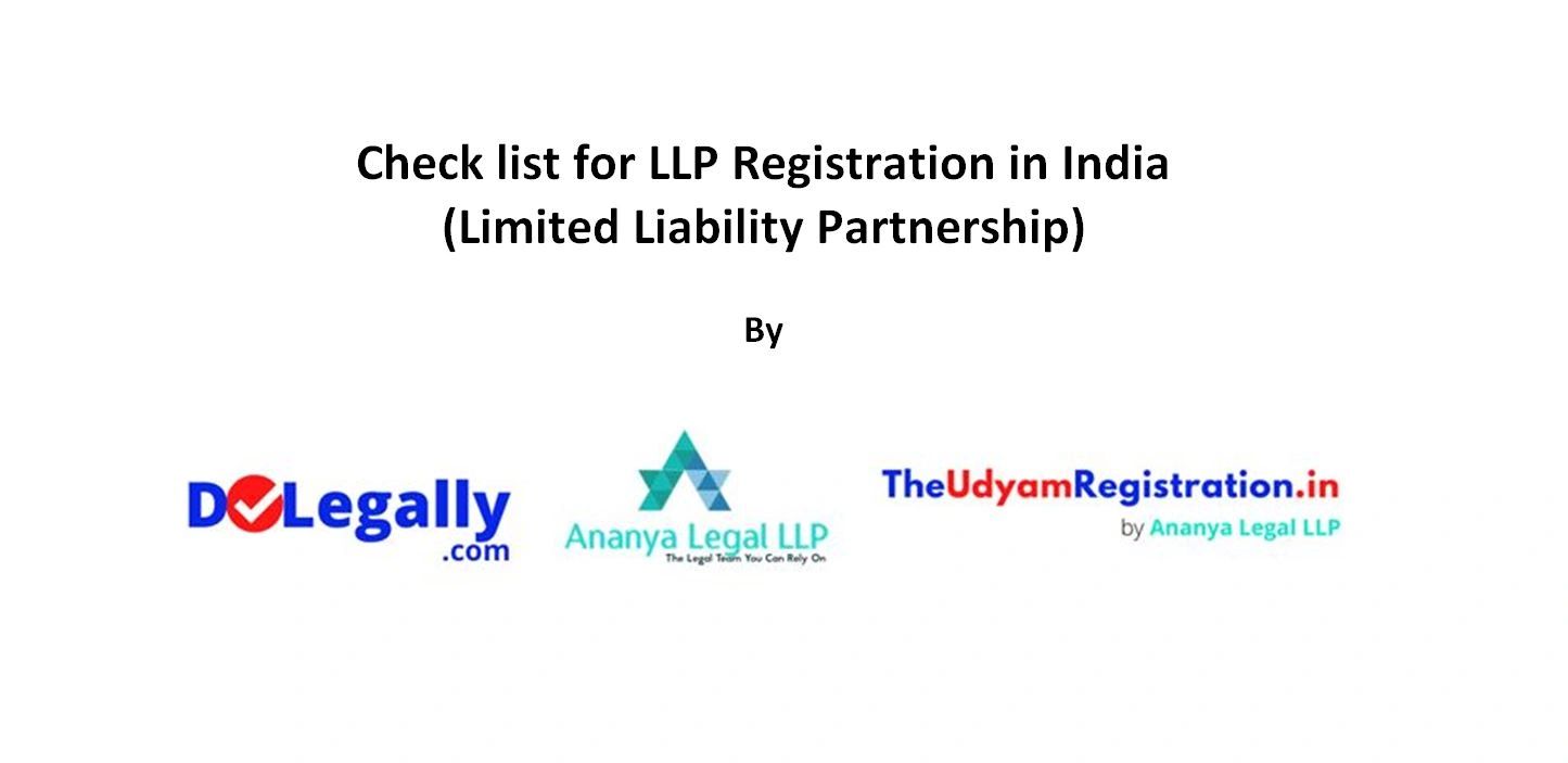 Check list for LLP Registration in India