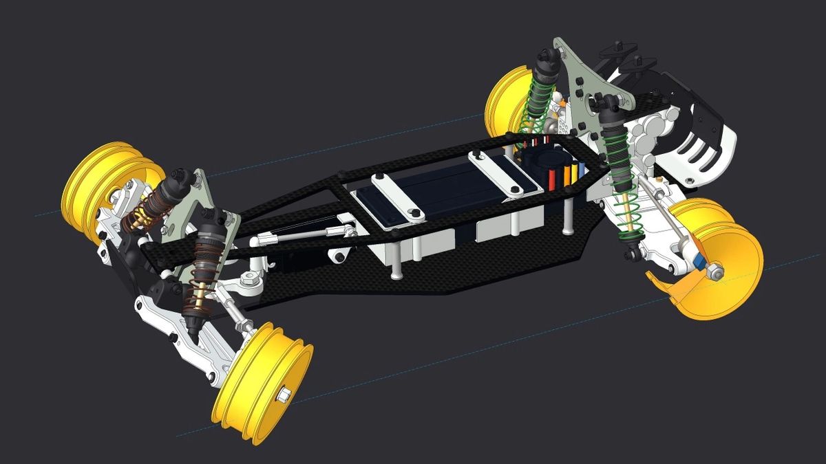 NIX 9200 chassis plate for RC10B2/RC10B3 267mm wheelbase