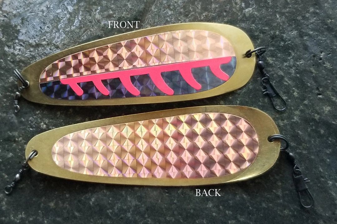 4-3/8” PRISM SERIES 'PRECISION BENT' BRASS DODGER, COPPER, BLACK, PINK ...