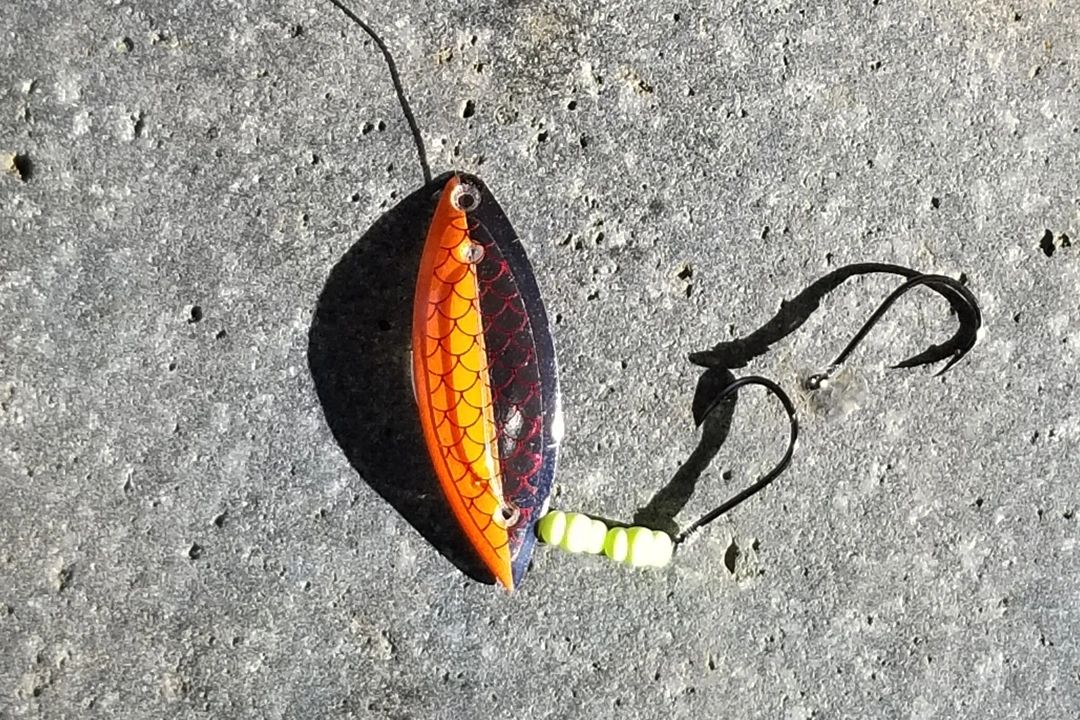 PRECISION BENT (PB) SPOON, ORANGE 1-1/2" NICKEL