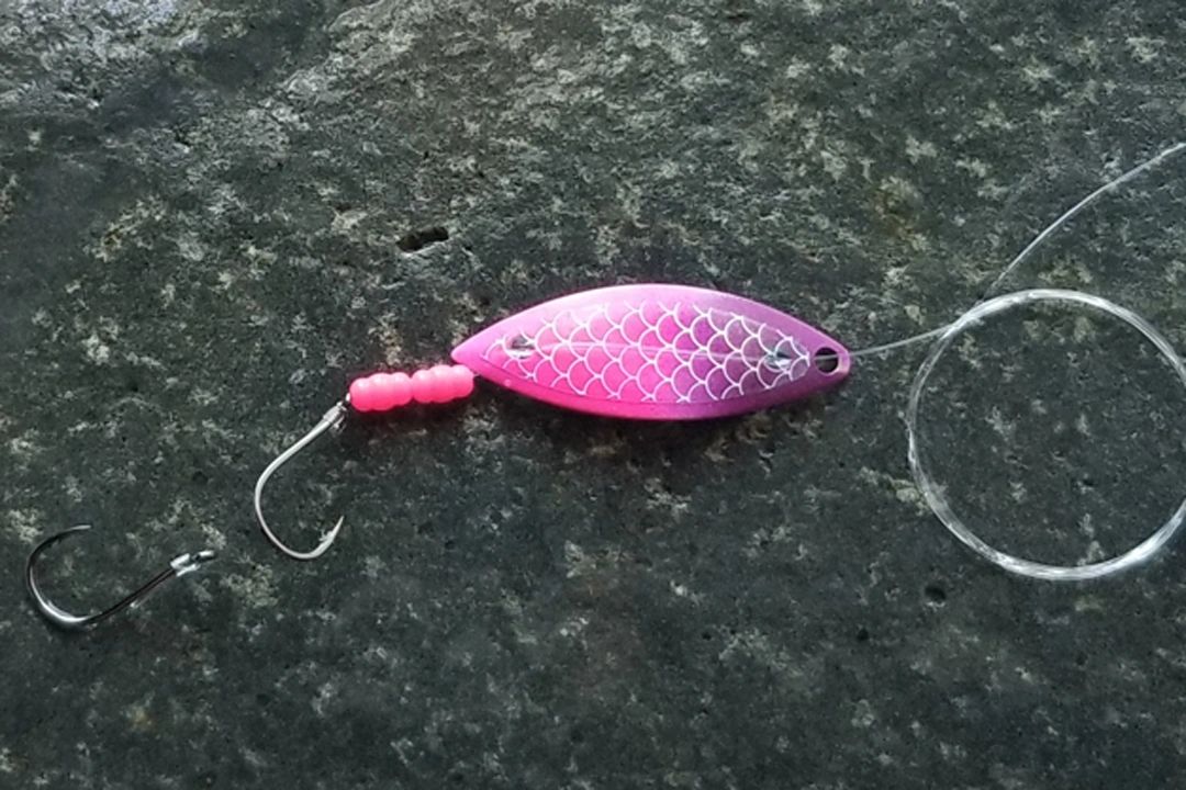 PRECISION BENT (PB) SPOON, PINK, PURPLE 1-1/2" BRASS