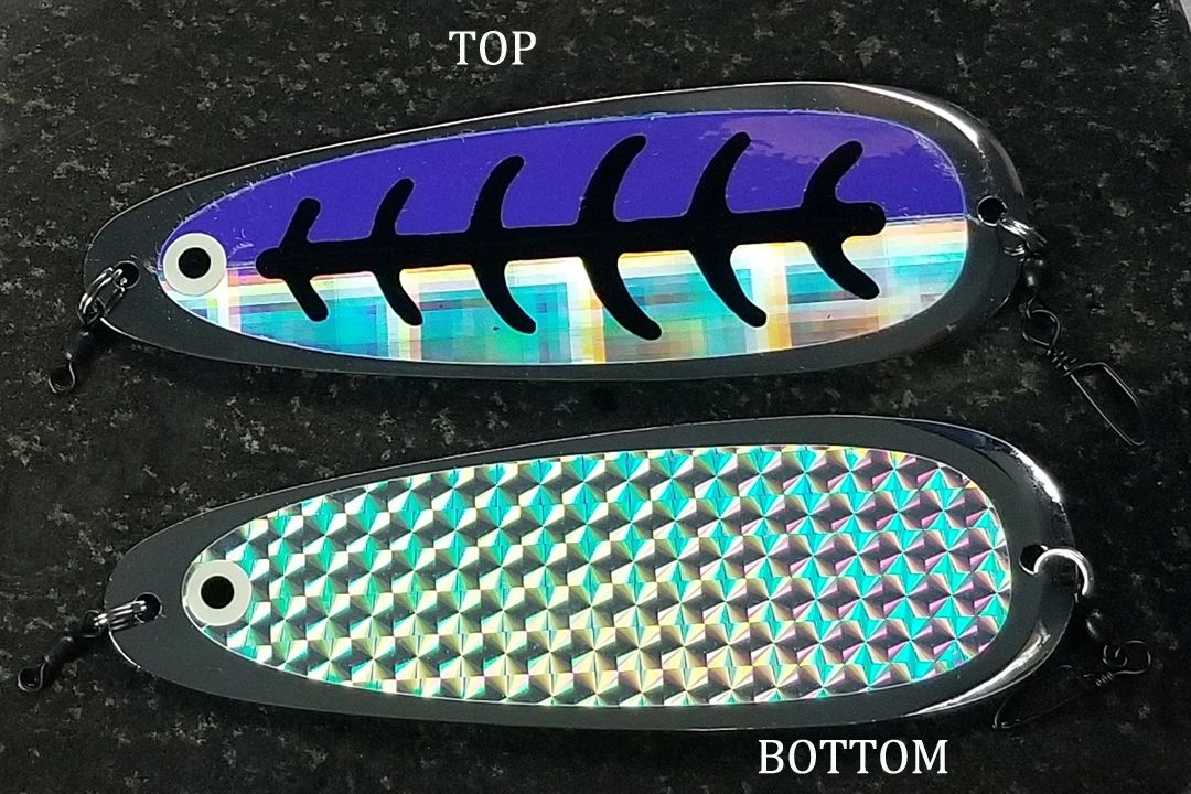 5-1/2” 'BENDABLE FLAT STEEL' DODGER, PLASMA UV, SILVER HYPER PLAID ...