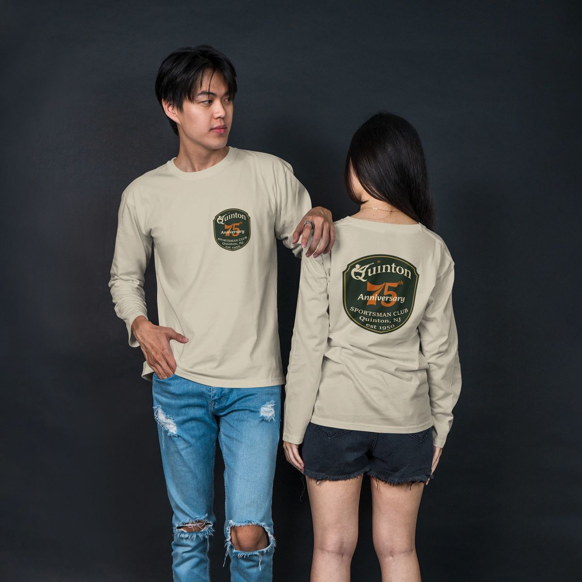 TCP Quinton Sportsman Club Cotton Blend Long Sleeve Tee - 75th Anniversary